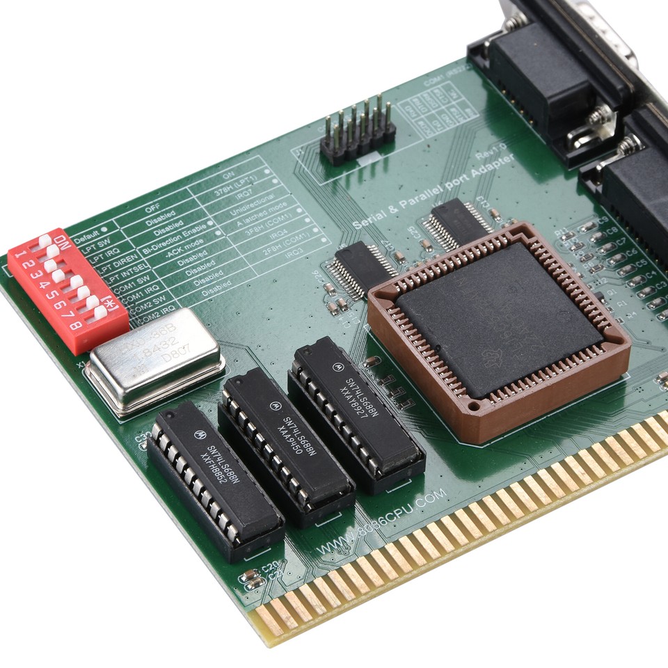 ISA RS232 Serial and Parallel Port Expansion Card COM1 COM2 LPT Card PC ...