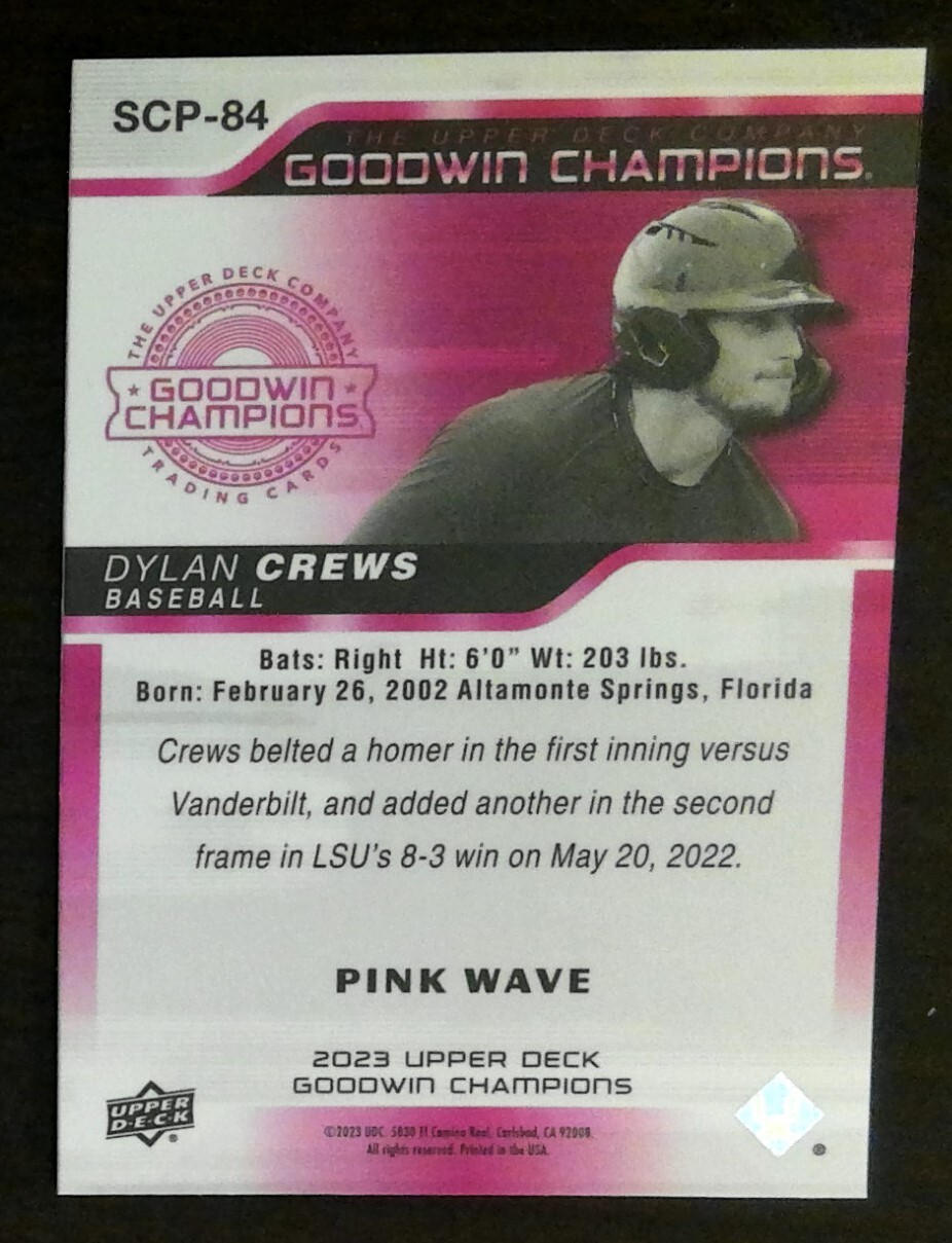 2023 Upper Deck Goodwin Champions - Platinum Splash of Color Dylan ...