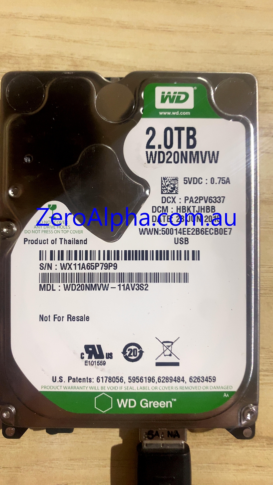 WD20NMVW-11AV3S2 Western Digital, DCM: HBKTJHBB, 28JUN2015 Data ...