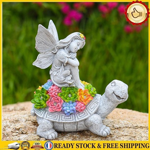 Solar Turtle Figurine Lawn Decor with Solar Light (Angel Succulent ...