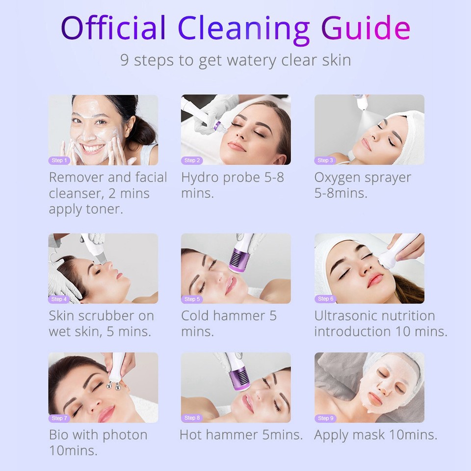 6 in 1 Hydra Machine Water Oxygen Hydro Dermabrasion Facial Deep ...