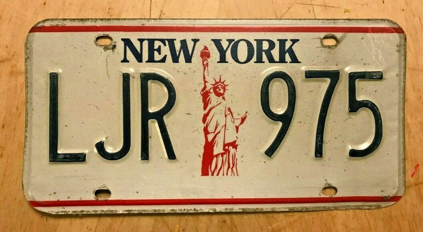 NEW YORK STATUE OF LIBERTY LICENSE PLATE " LJR 975 " NY | eBay