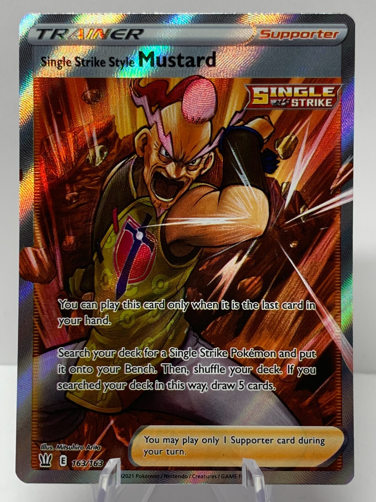 Pokemon Single Strike Style Mustard 163/163 Battle Styles SWSH FULL ART ...
