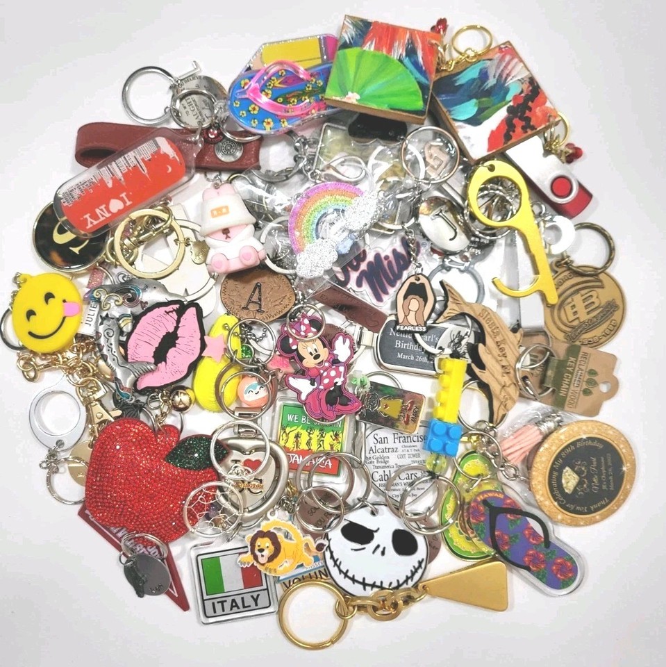 Keychains Collection 50+ All Different Key Chain Lot New & Used ...