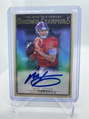 MAC JONES 2021 UPPER DECK GOODWIN CHAMPIONS ROOKIE AUTOGRAPH RC ALABAMA ...