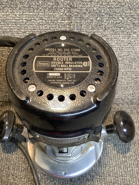 Sears Craftsman Vintage Router Attachment Model 315.17360 Insulated ...