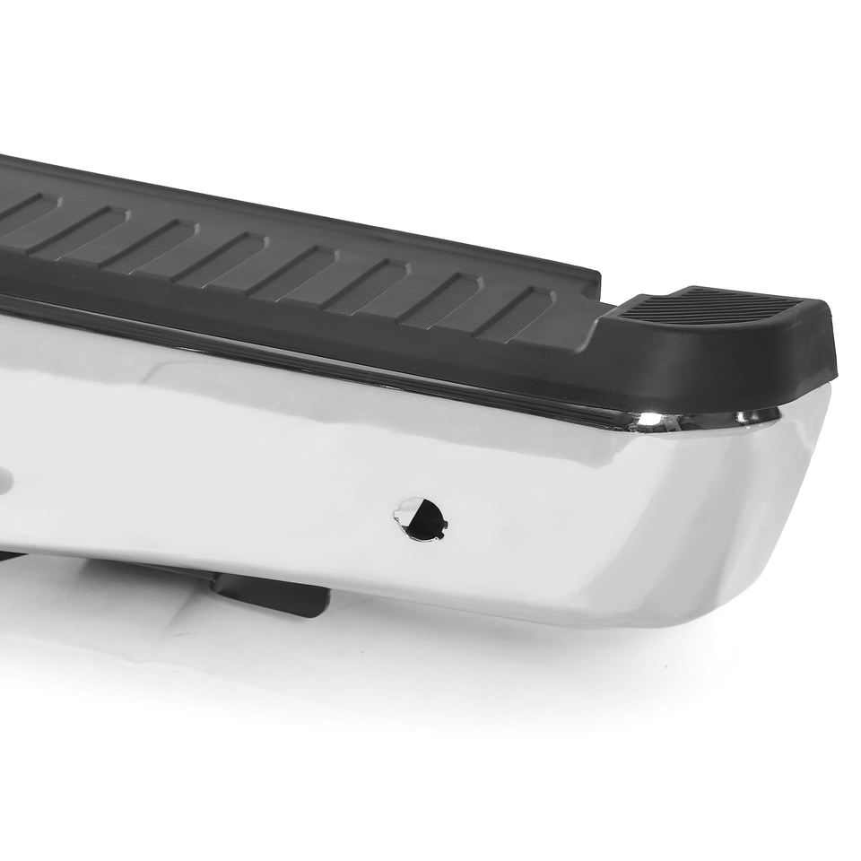 New Rear Chrome Step Bumper Assembly w/Sensor Holes for 15-20 Ford F ...