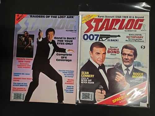 Starlog Magazines #49 & #68 James Bond 007 is Back! Roger Moore Sean ...