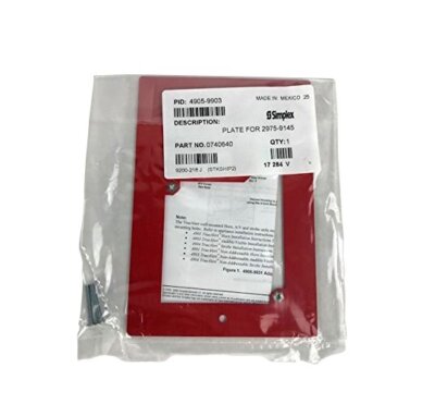 Simplex 4905-9903 - Red Adapter Plate for 2975-9145 | eBay