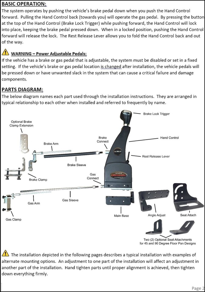 SAFEDRIVE Hand Control Disabled Handicapped Driver Handle Brake and Gas ...