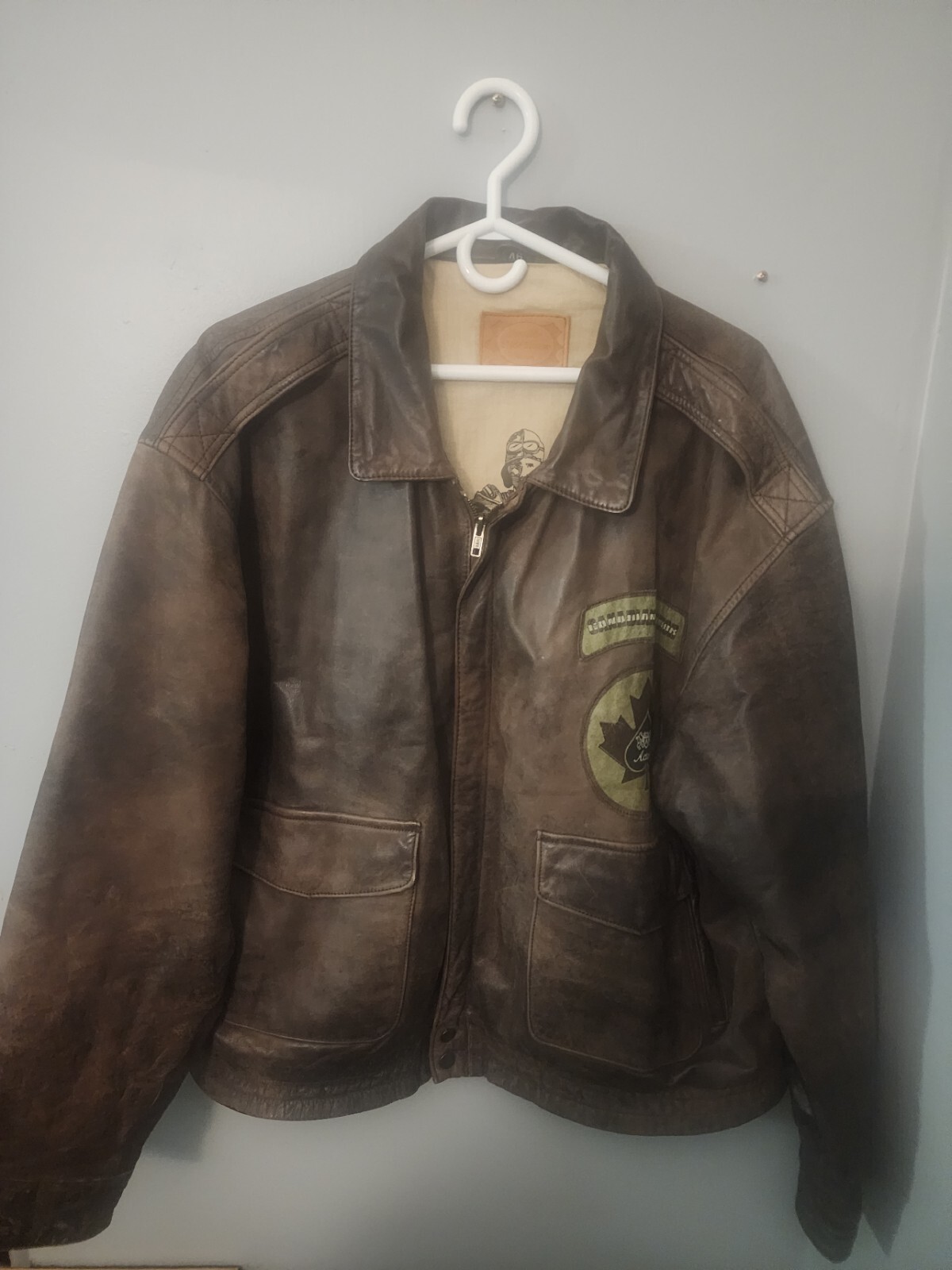 The Olde Hide House Acton Leather Bomber Jacket Size 46. Canadian ...