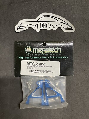 Megatech Vintage RC Car Part # MTC23851 Blue Alum. Rear Upper Arm Set ...