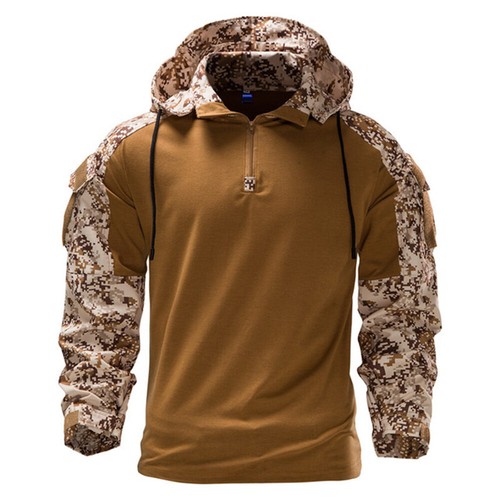 Mens Tactical Hoodie Fashion Sweater Casual Hooded Coat Camouflage ...