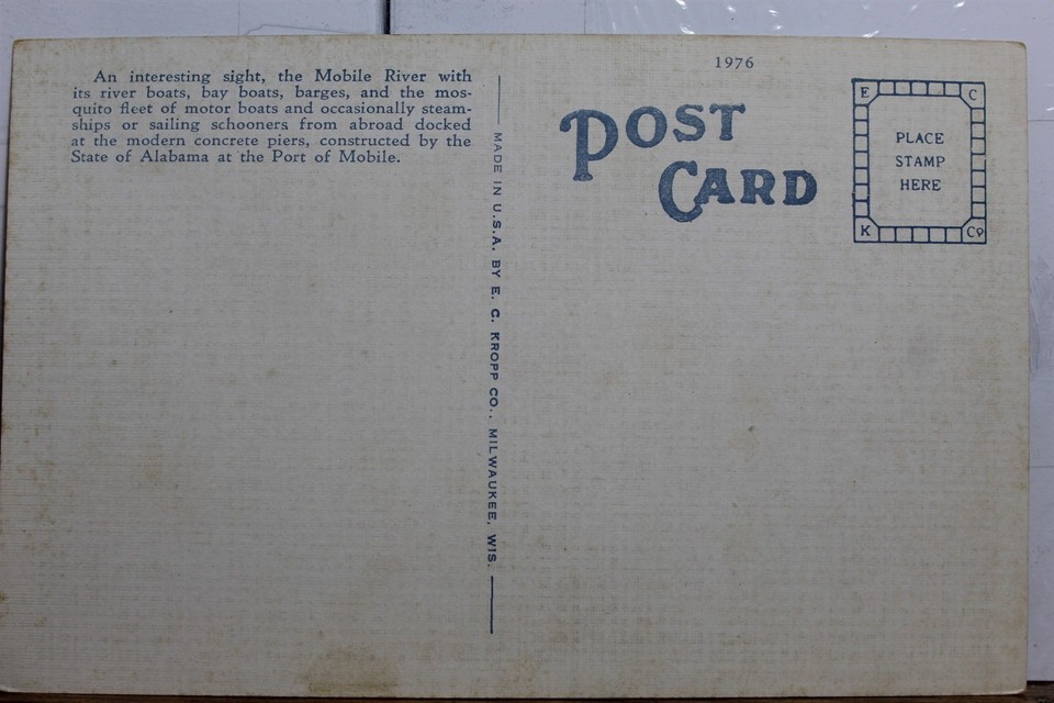 Alabama AL Mobile State Docks Postcard Old Vintage Card View Standard ...