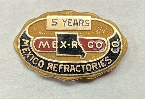 10K Gold & Enamel Mex-R-Co 5 Year Lapel Hat Pin Tie Tac Mexico ...