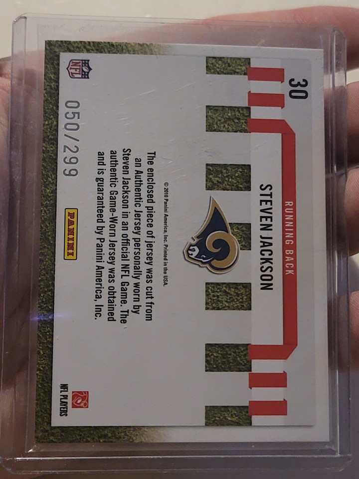 2010 Donruss Elite Down and Distance #30 Stephen Jackson Rams Jersey ...