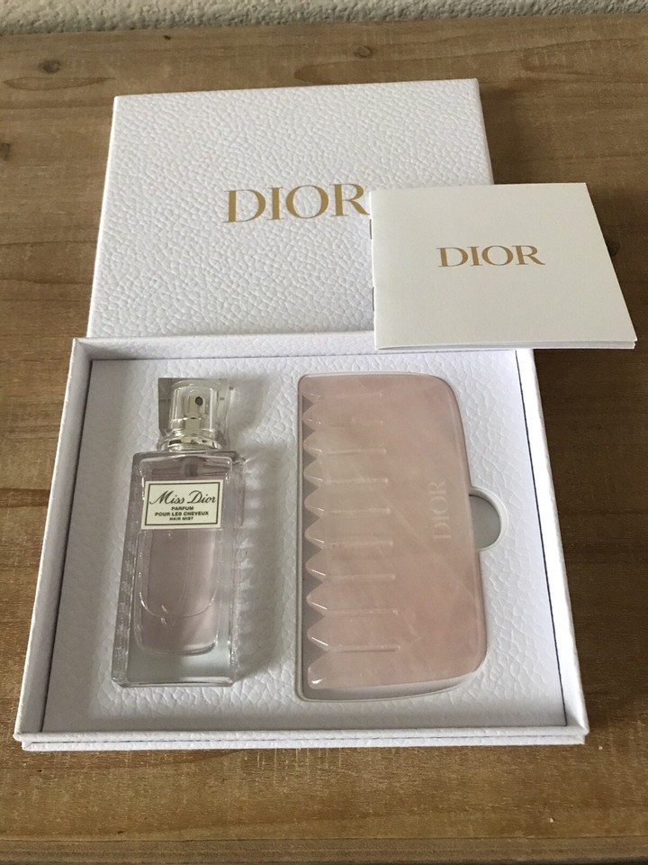 Dior Miss Dior Hair Mist 1 oz 30ml & Quartz Hair Comb Rose Brush Gift ...