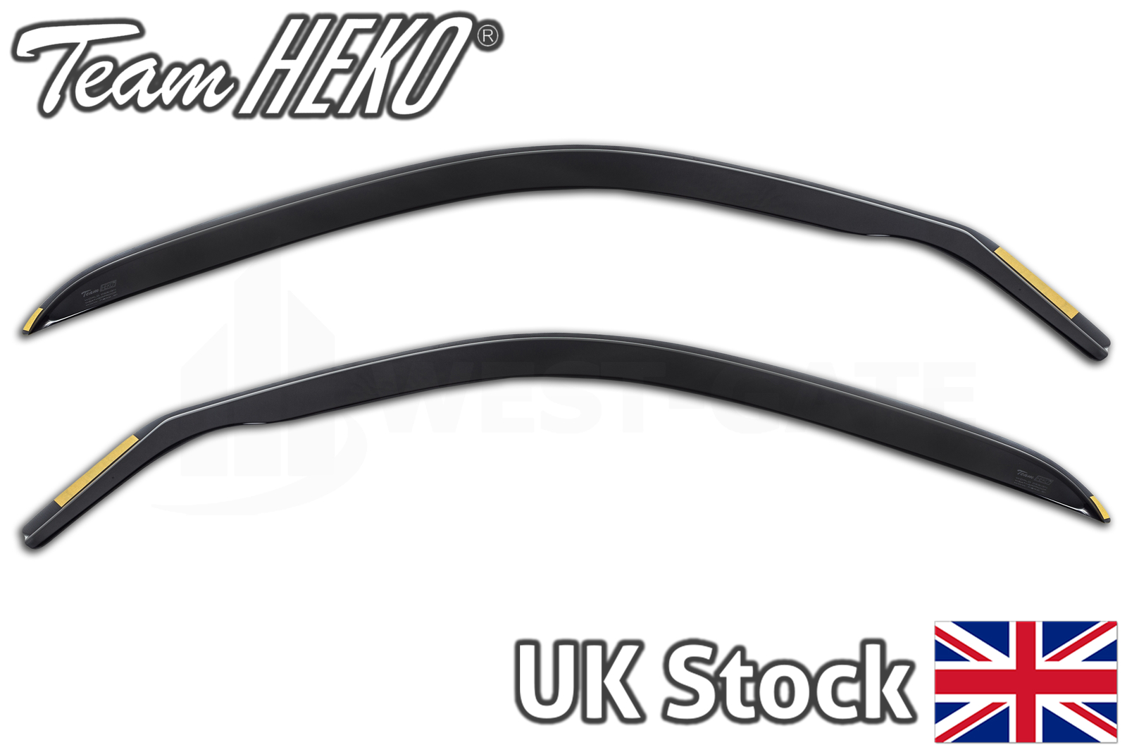 HEKO Tinted wind deflectors front set 2-pieces TOYOTA RAV4 mk2 3 doors ...