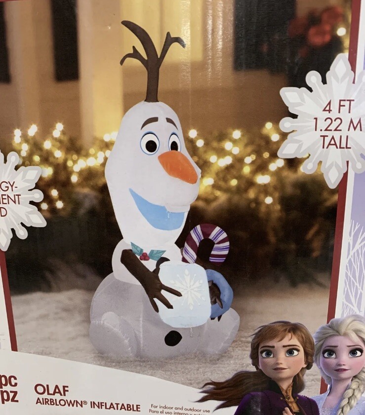 2022 DISNEY Frozen Olaf Christmas Gemmy Airblown Inflatable LED Lot | eBay