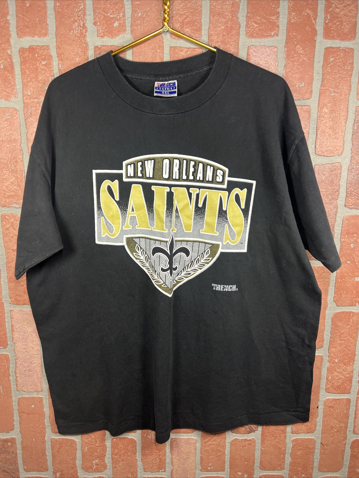 Vintage Trench Ultra 90s NFL New Orleans Saints Black… - Gem