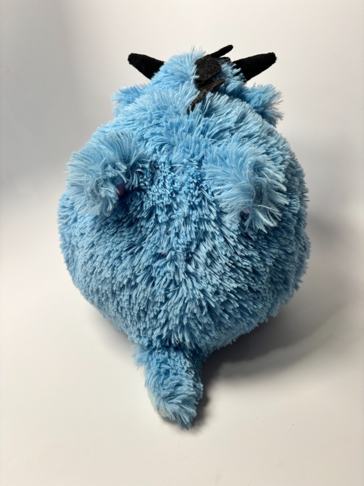 STAIN Bad Dragon Janine Plush Dragon, Blue Round Stuffed Animal ...