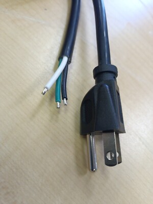 Nema 5-15 to Bare 3 core wire Power Lead, Cable, Cord 6ft chassis cable ...