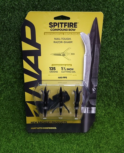 NAP Spitfire Mechanical Broadhead - 125 Grain, Pack of 3 for sale ...