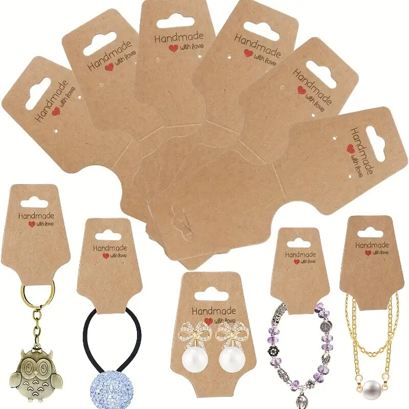 Jewellery Display Cards Necklace Bracelet Earring 'Handmade With Love ...