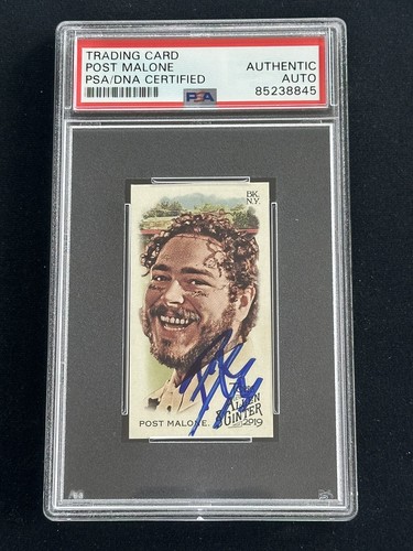 Post Malone Signed Auto 2019 Topps Allen & Ginter Mini Card #176 Psa ...