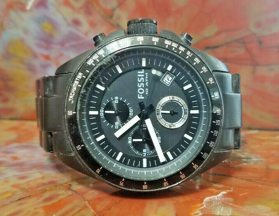 Fossil+CH2601+Men%27s+Watch+Chronograph+Black+Ion+Plated+Stainless ...