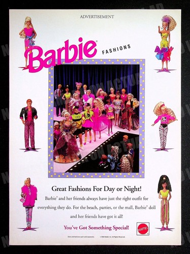 Barbie Fashions Runway Mattel 1993 Trade Print Magazine Ad Poster ...