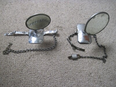 VINTAGE 1920S 30S PAIR OF SPARE TIRE MOUNT REAR VIEW MIRRORS | eBay