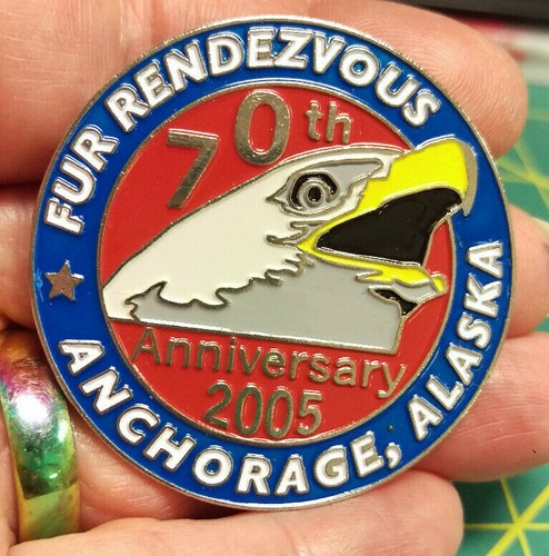 2005 Anchorage Alaska Fur Rondy Rendezvous LARGE Collector Pin 70th ...