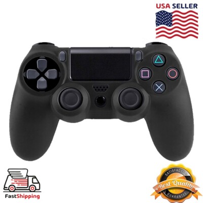 Black Silicone Case Gel Rubber Skin Grip Cover For PS4 Controller ...