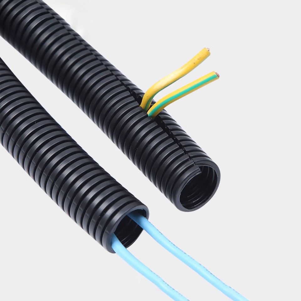 Black Conduit Split & Non Split Flexible Tube Cable Tidy Trunking ...