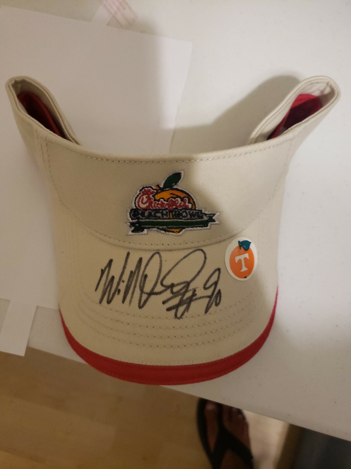 Will Overstreet University of Tennessee Autographed Hat peach bowl Vols ...