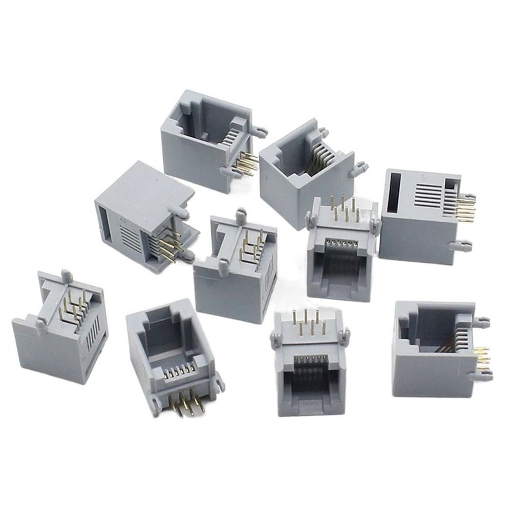 6pin Crystal RJ12 Socket Terminal Connector Telephone Socket Socket ...