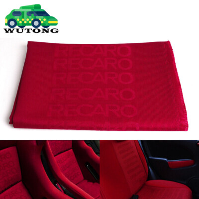 2M×1.6M Full Red JDM Recaro Fabric Cloth For Car Seat Panel Armrest ...