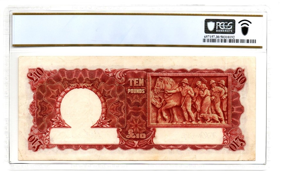 Australia ND (1943) £10 Commonwealth Bank Note Pick-28b PCGS Banknote ...