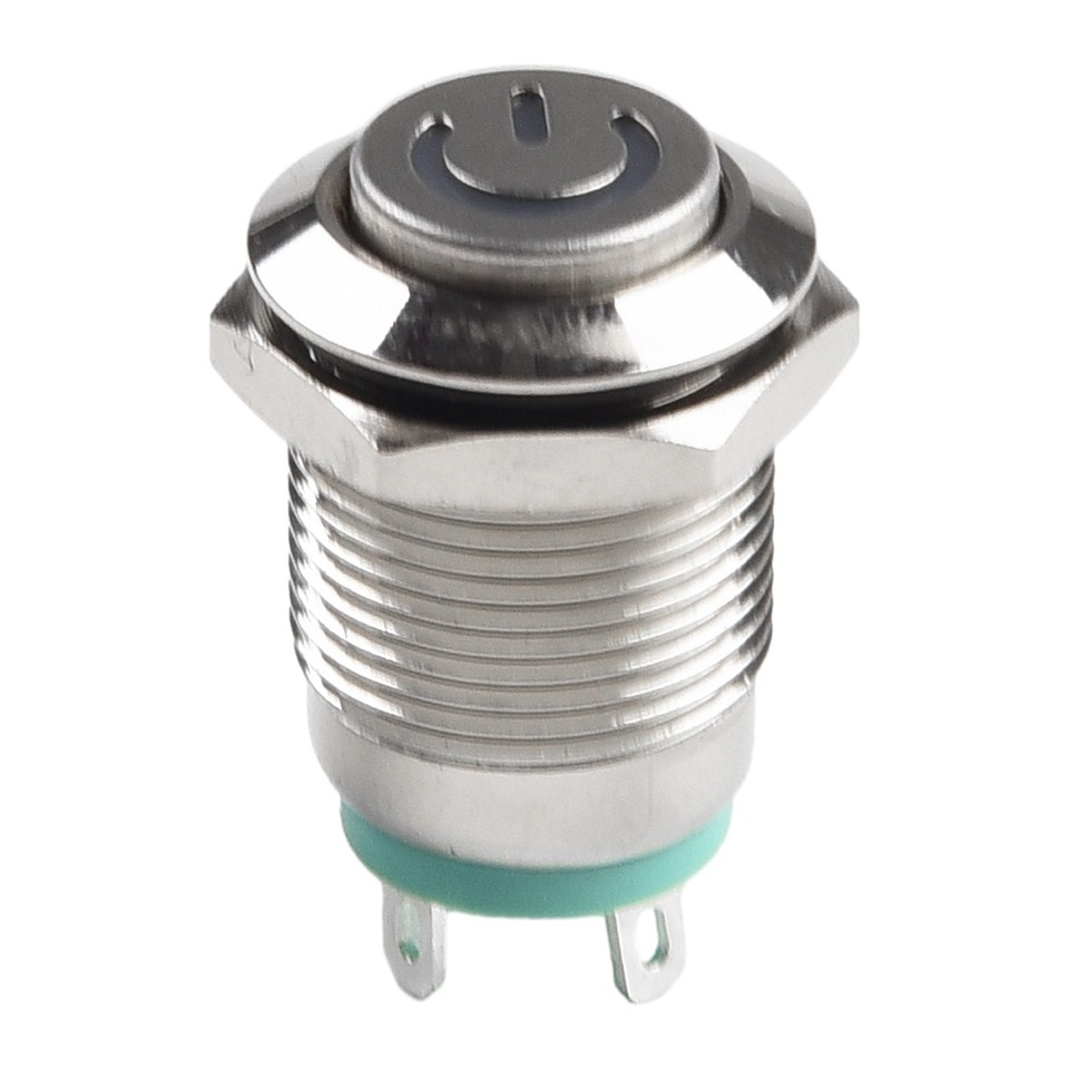 Power Button Switch Switch Yellow Flat Head/high Head Green Metal ...