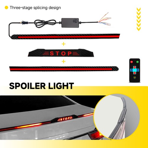 Adjustable Spoiler Lip Light Bar Trunk LED Wing Roof Tail Brake Turn ...
