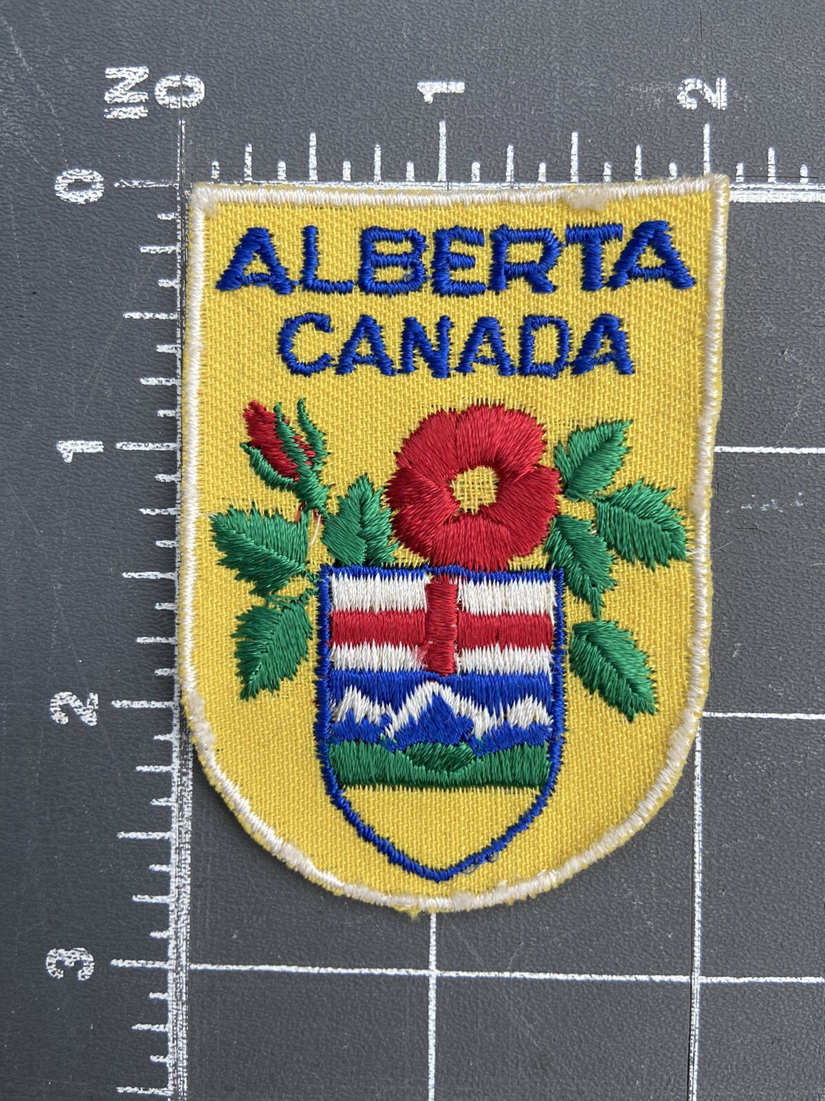 Vintage Alberta Canada Patch Heraldic Shield Crest Coat of Arms AB ...