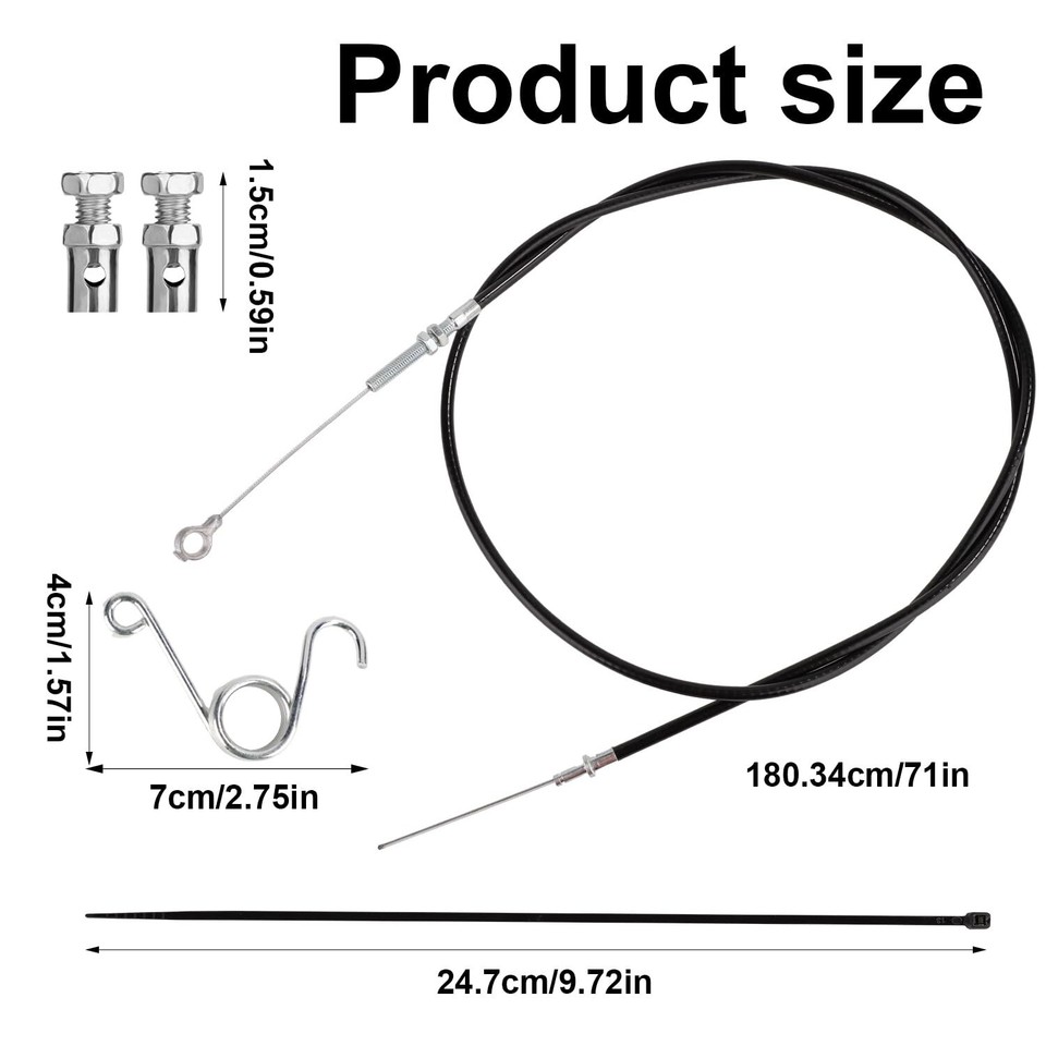 Universal Go Kart Throttle Cable, Throttle Cable Kit with Brake Return ...