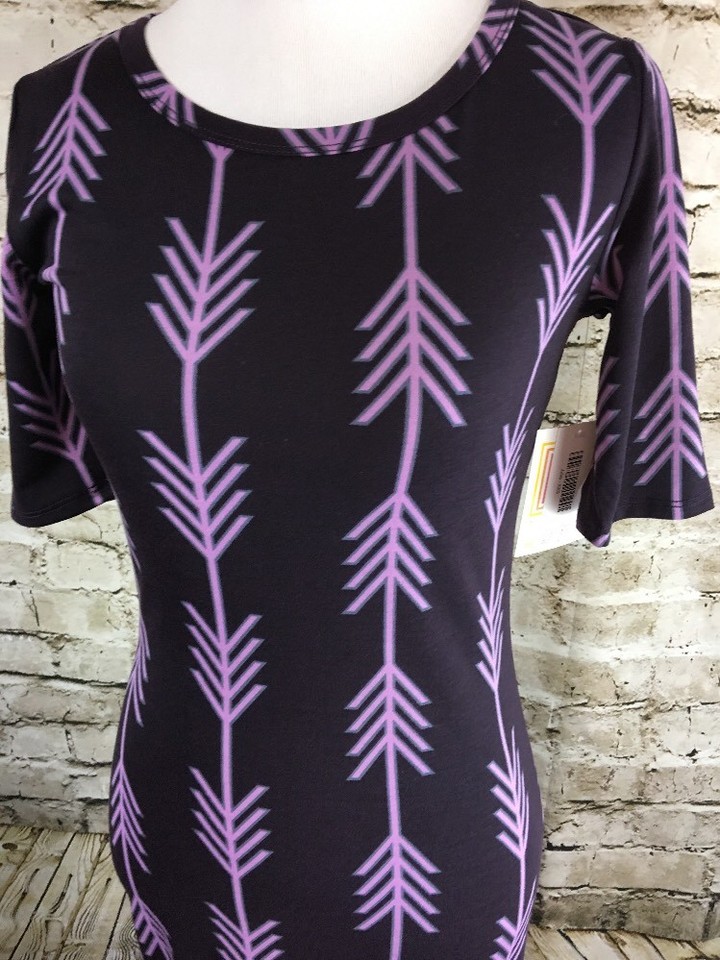 LuLaRoe Julia Dress Size XXS Purple With Light Purple Arrows | eBay