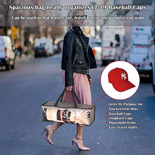 2 Pack Hat Storage Bag for Baseball Caps Hat Organizer with Handles and ...