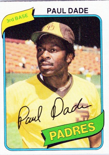 1980 Topps #254 Paul Dade San Diego Padres NM | eBay