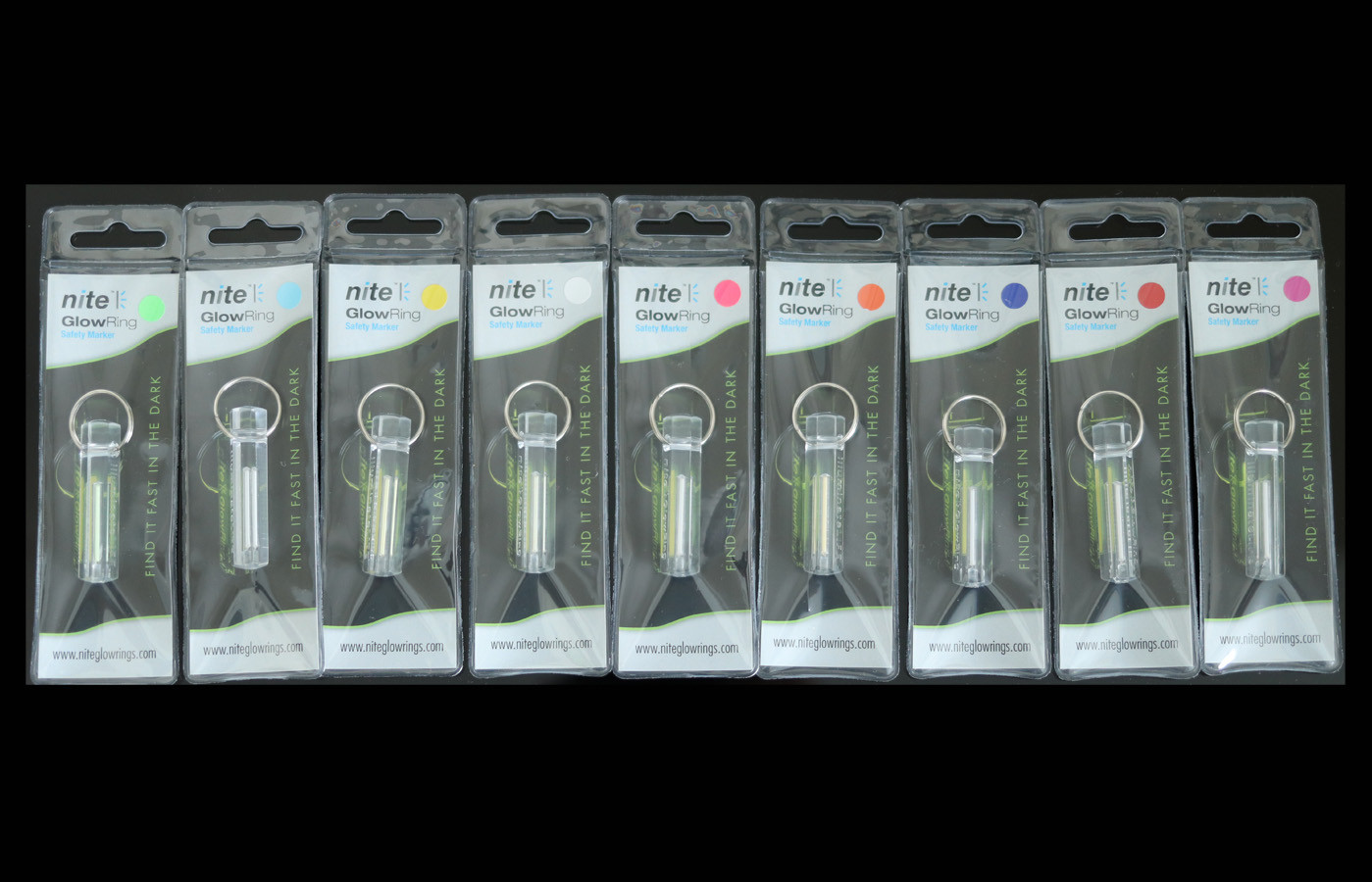 GENUINE NITE GLOWRING Glow In The Dark ISOTOPE KEYRING ICEATOPE camping ...