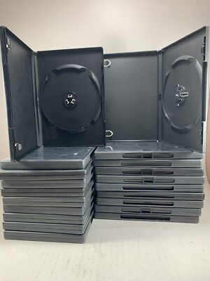 Set of 20 Black DVD Replacement Cases. Empty/standard size, in great ...
