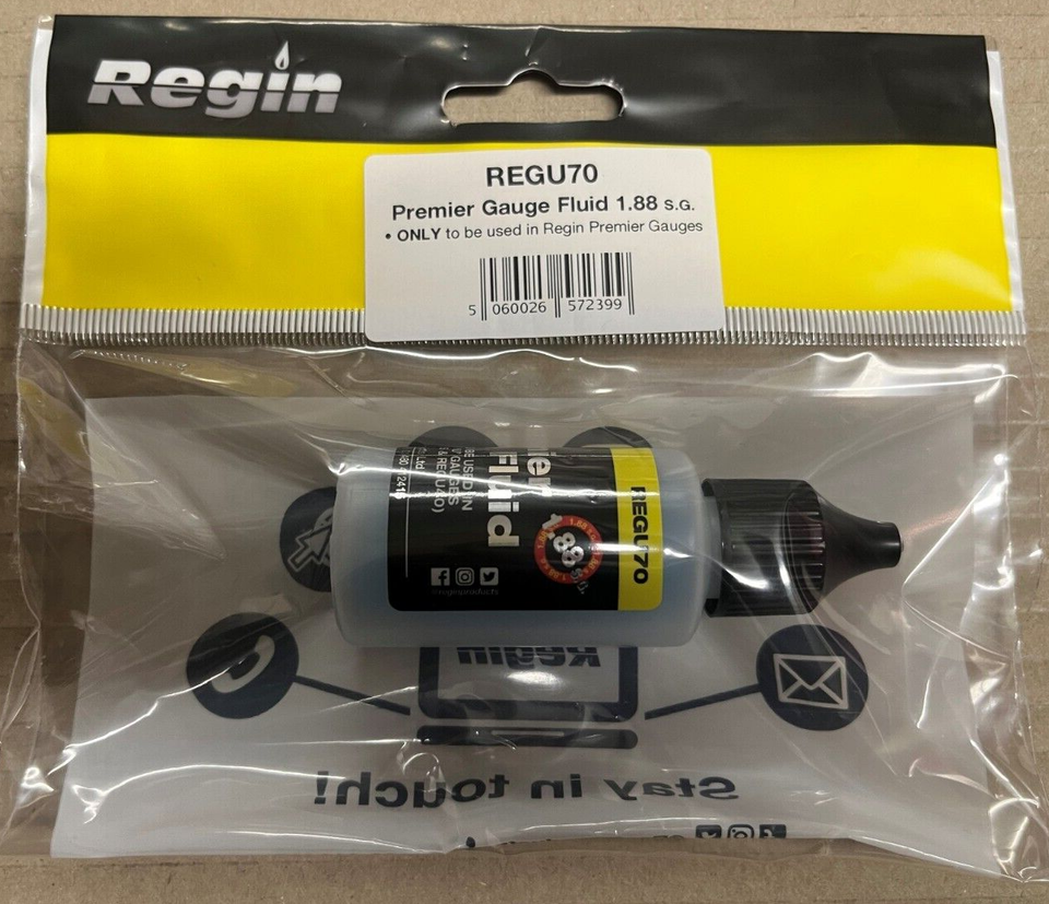 Regin Premier Gauge Fluid 5ml 1.88 s.g. (REGU33/U35/U40 Only) REGU70 ...