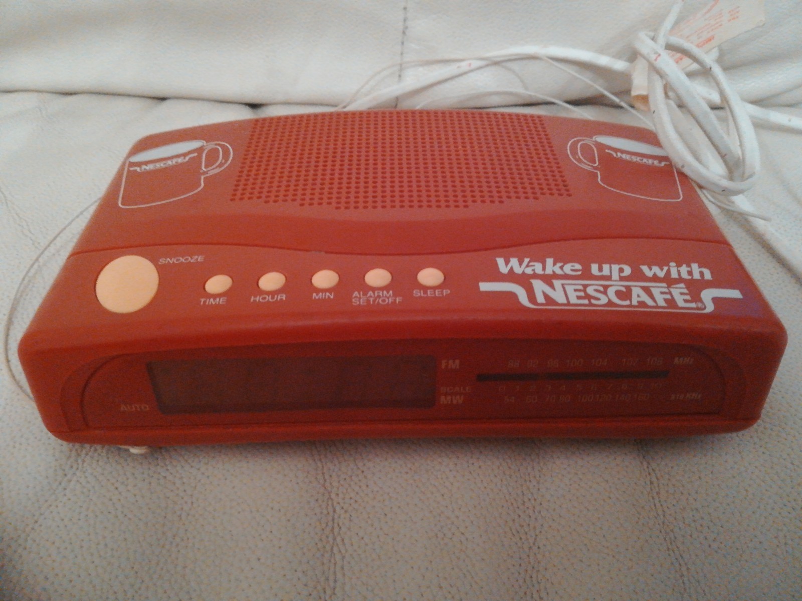 RARE Vintage Wake up with Nescafe Promotional Branded AM/FM Radio Alarm ...